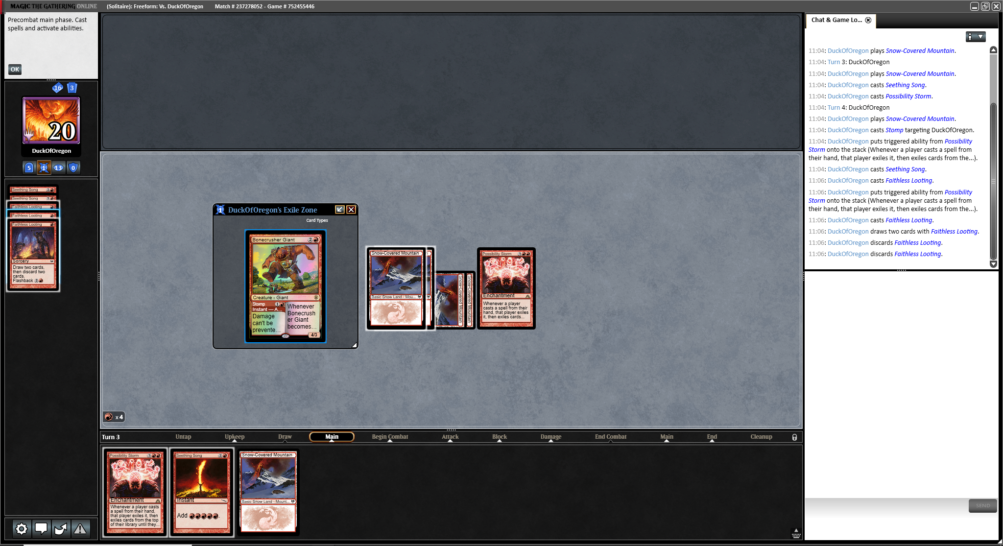 Possibility Storm doesn't return Adventure cards to the library when ...