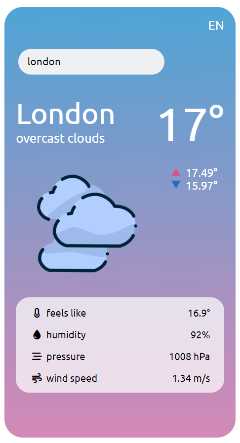 GitHub - justFae00/WeatherApp: Responsive weather app using API done with html, css and javascript