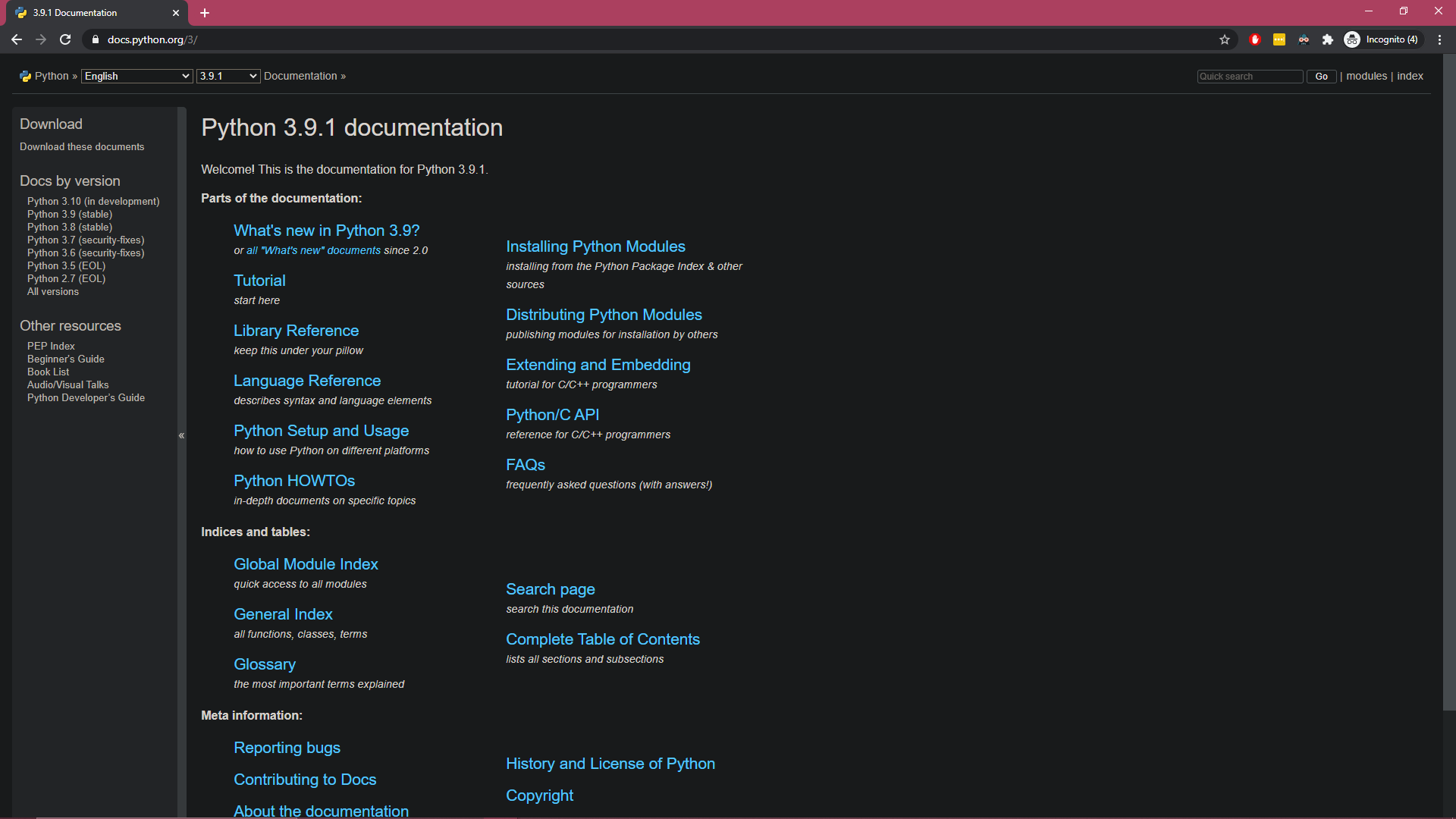 [Broken Website] docs.python.org · Issue #4915 · darkreader/darkreader · GitHub