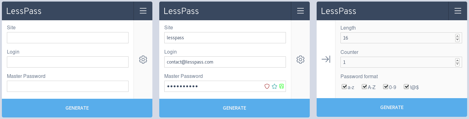 New Design · Issue #320 · lesspass/lesspass · GitHub