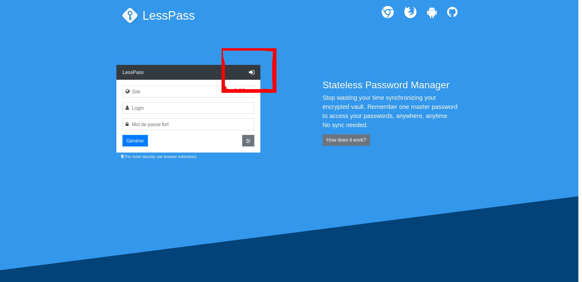 How to login into "connected" version on LessPass website? · Issue #334 · lesspass/lesspass · GitHub