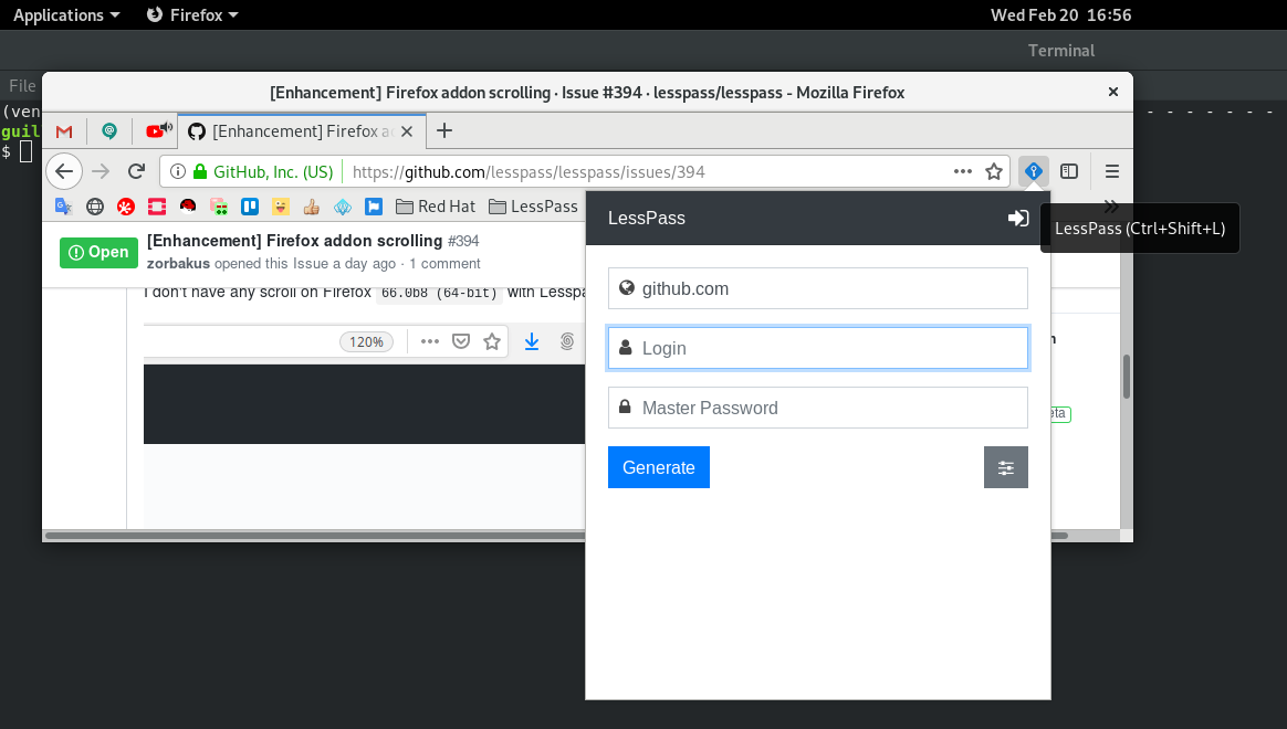 [Enhancement] Firefox addon scrolling · Issue #394 · lesspass/lesspass · GitHub