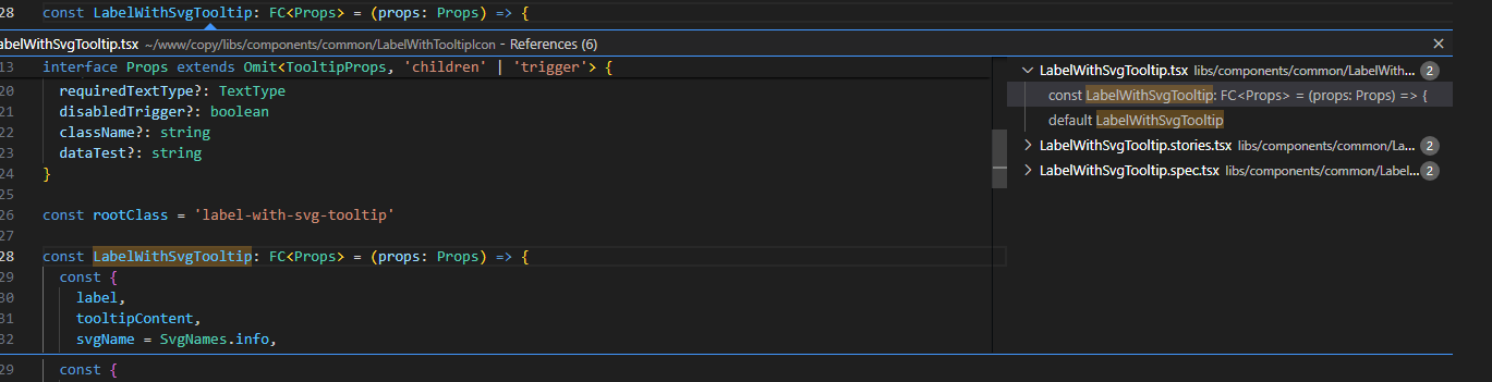Can't find Component usage in the project · Issue #192547 · microsoft/vscode · GitHub