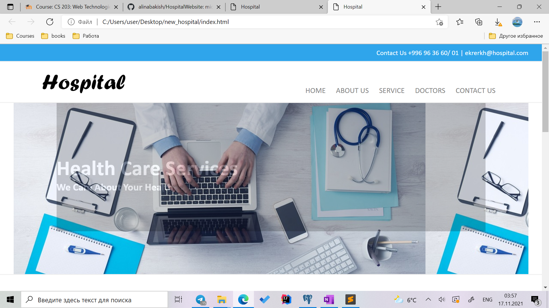 GitHub - alinabakish/HospitalWebsite: midproject