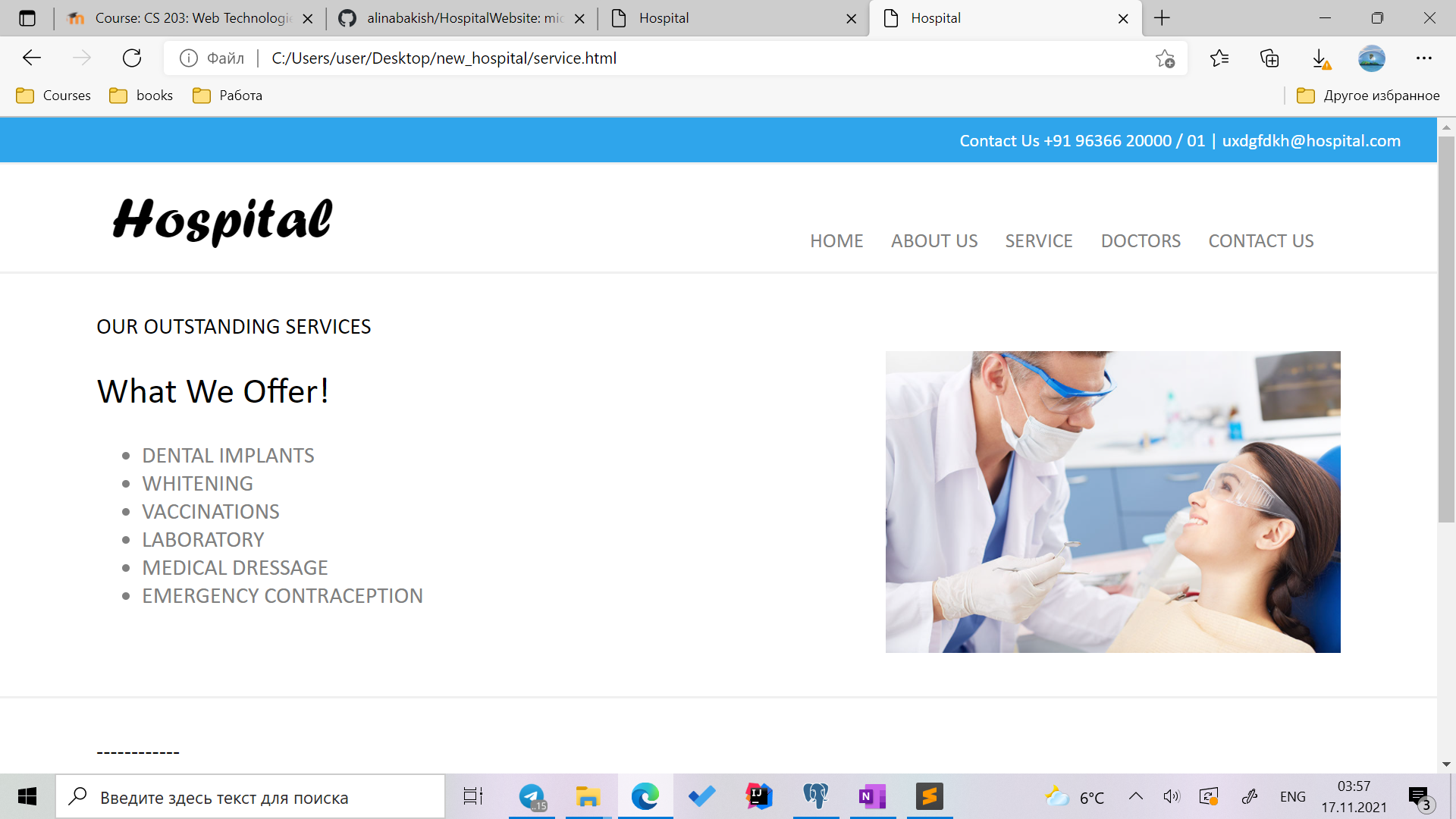 GitHub - alinabakish/HospitalWebsite: midproject