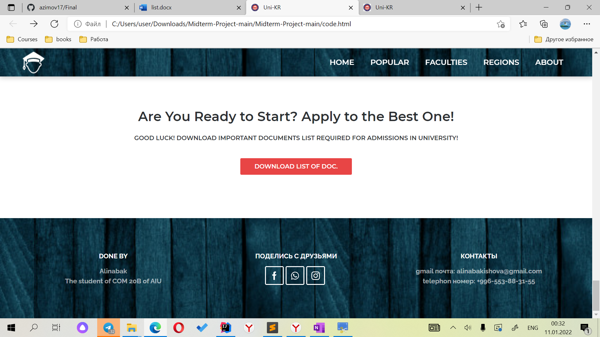 GitHub - alinabakish/Webfinal: Onbilimkg web project about applying to universities.