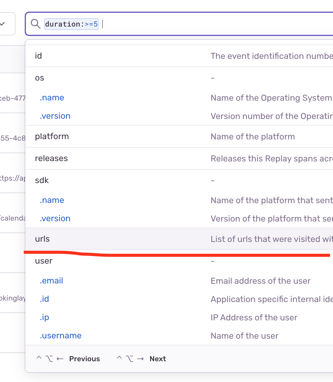 Make Sure We Allow Searching Replays List By Errorid Transactionid