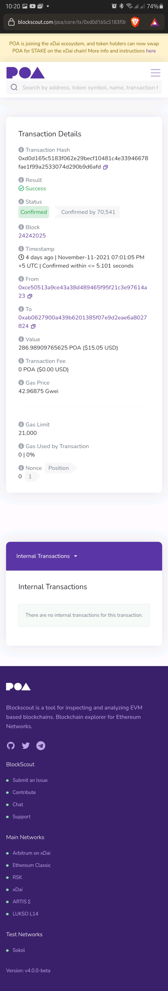 POA: poa not recved · Issue #4910 · blockscout/blockscout · GitHub