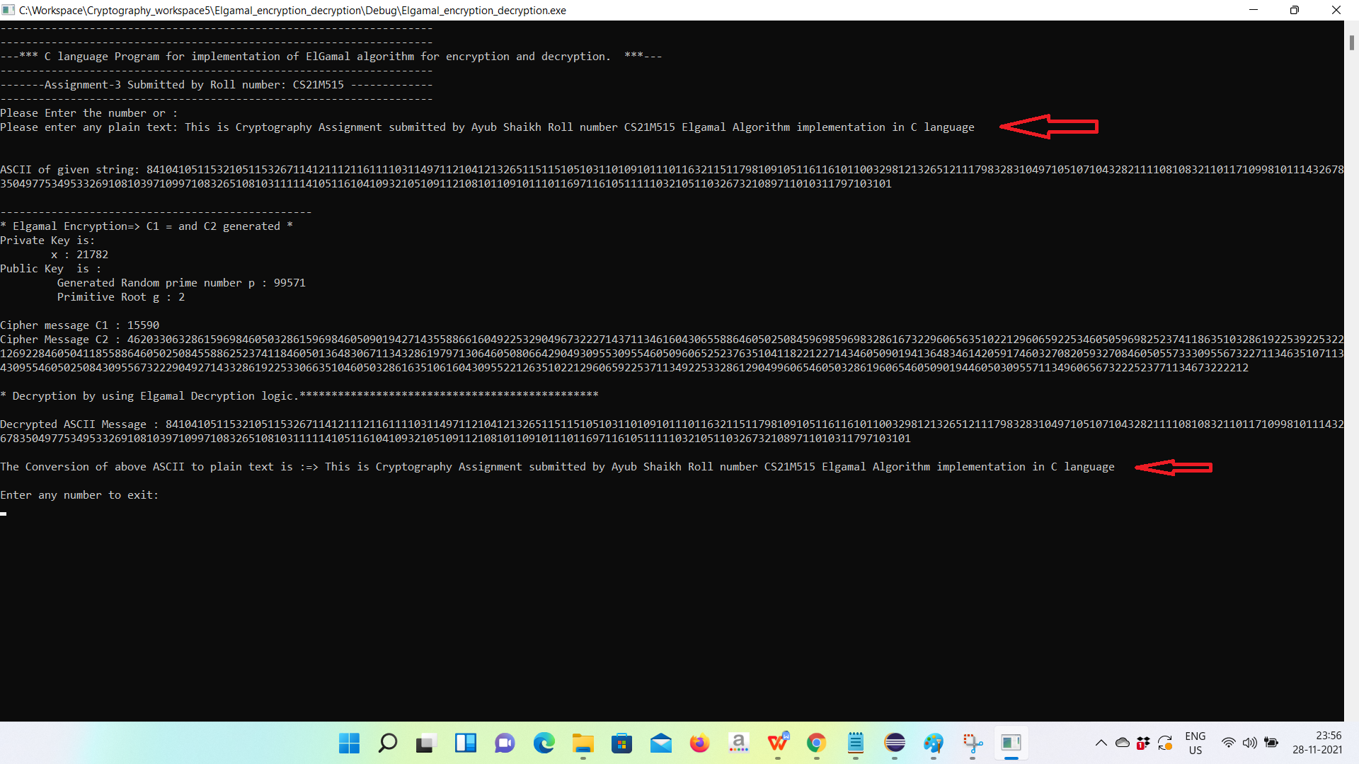 GitHub - AyubShaikhVahidoddin/Elgamal-Crypto-Assignment4: Elgamal Implementation