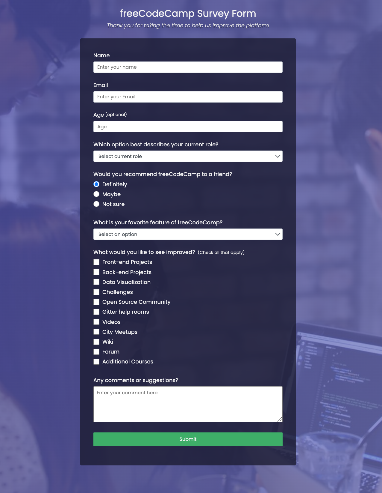 GitHub - Olanrewxju/surveyform