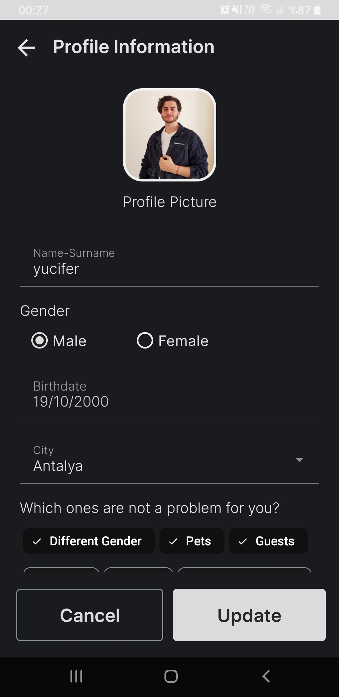 GitHub - yuciferr/Kiraaz: Mobile Programming Term Project - Roommate Finder App