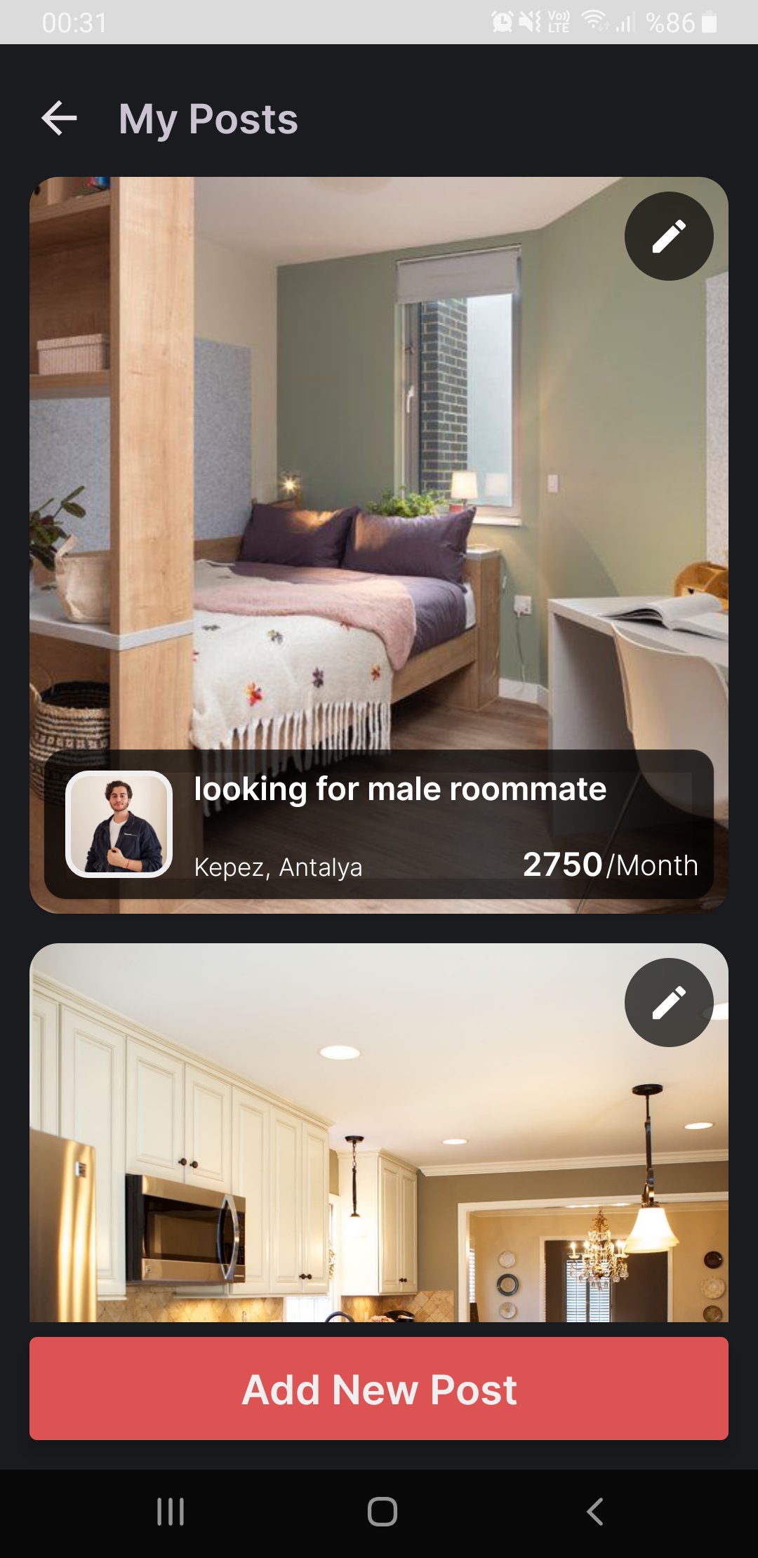 GitHub - yuciferr/Kiraaz: Mobile Programming Term Project - Roommate Finder App