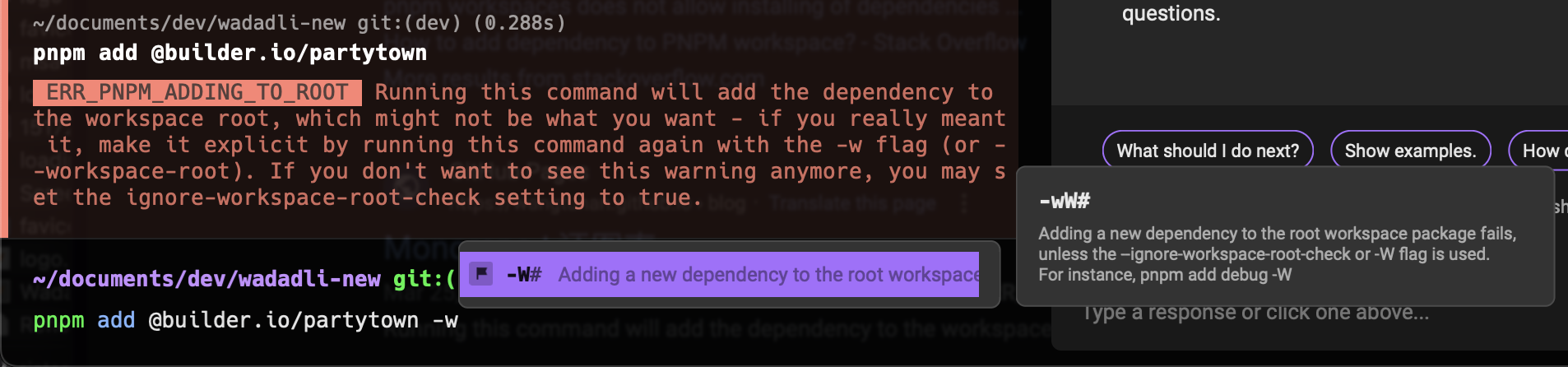 pnpm autocomplete error · Issue #2903 · warpdotdev/Warp · GitHub