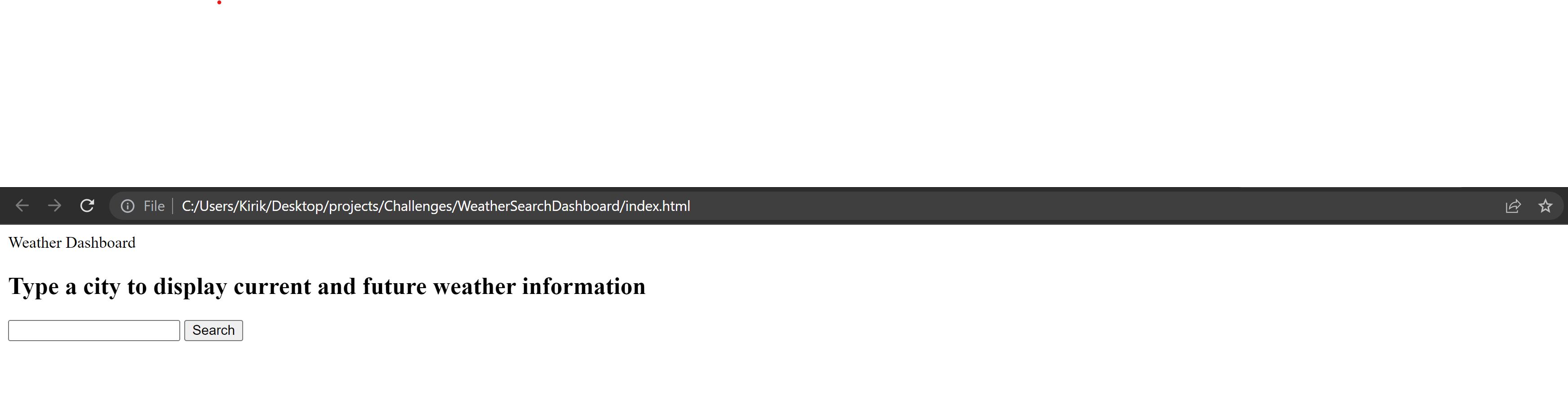 GitHub - KiriAnthony/WeatherSearchDashboard