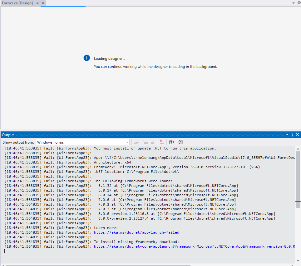 The latest .NET 8.0 SDK form designer cannot load · Issue #15740 ... The latest .NET 8.0 SDK form designer cannot load · Issue #15740 ...