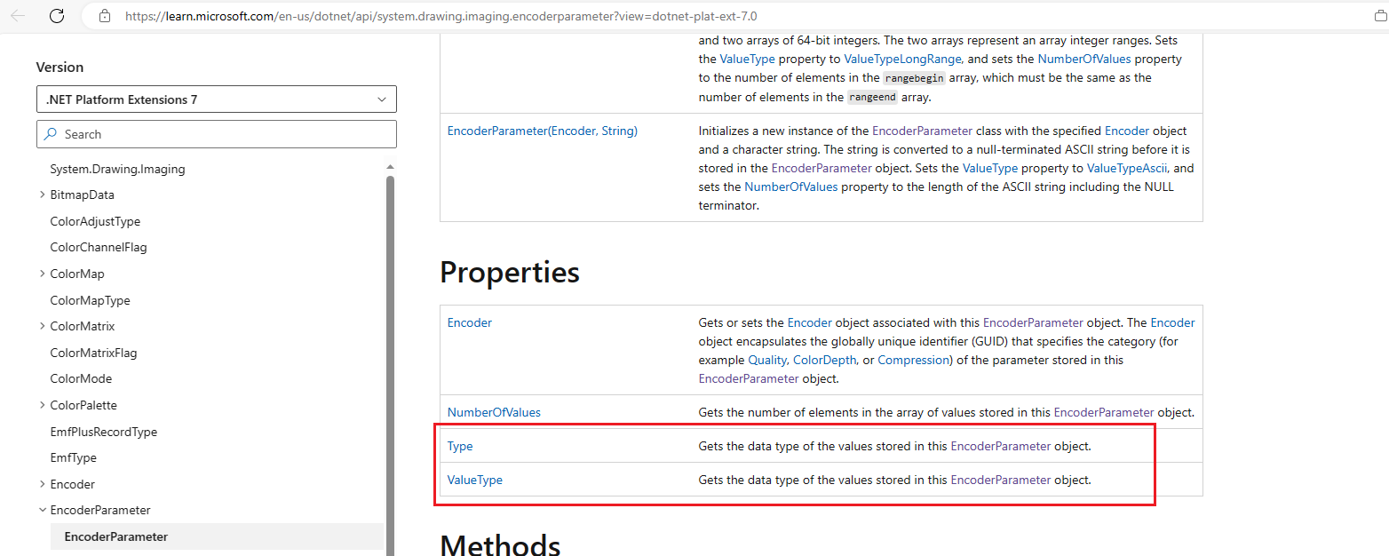 Does it make sense for System.Drawing.Imaging.EncoderParameter to have twice the value type but ...