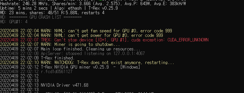 Error: Can't stop device (ID=1, GPU #1). cuda exception: CUDA_ERROR_UNKNOWN · Issue #1207 ...