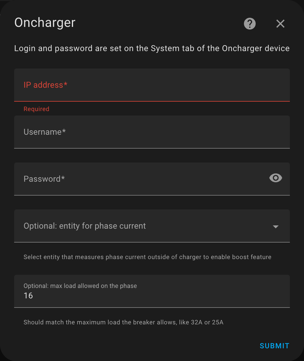 GitHub - krasnoukhov/homeassistant-oncharger: Home Assistant Oncharger EV integration