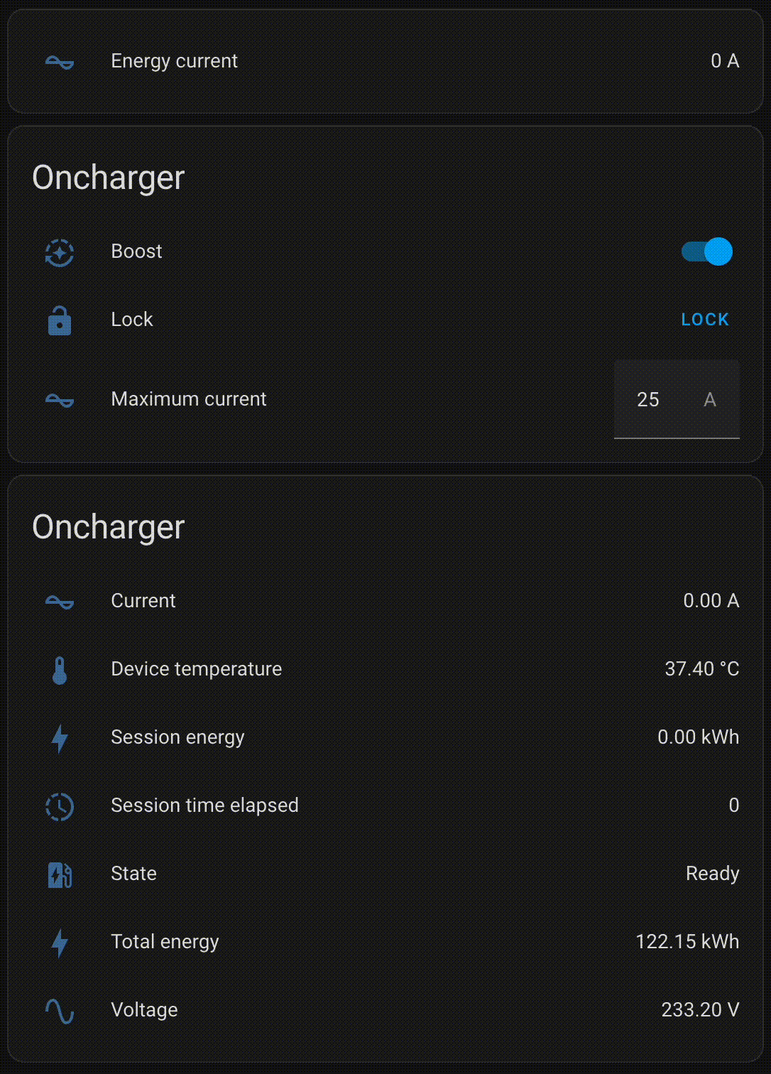 GitHub - krasnoukhov/homeassistant-oncharger: Home Assistant Oncharger EV integration