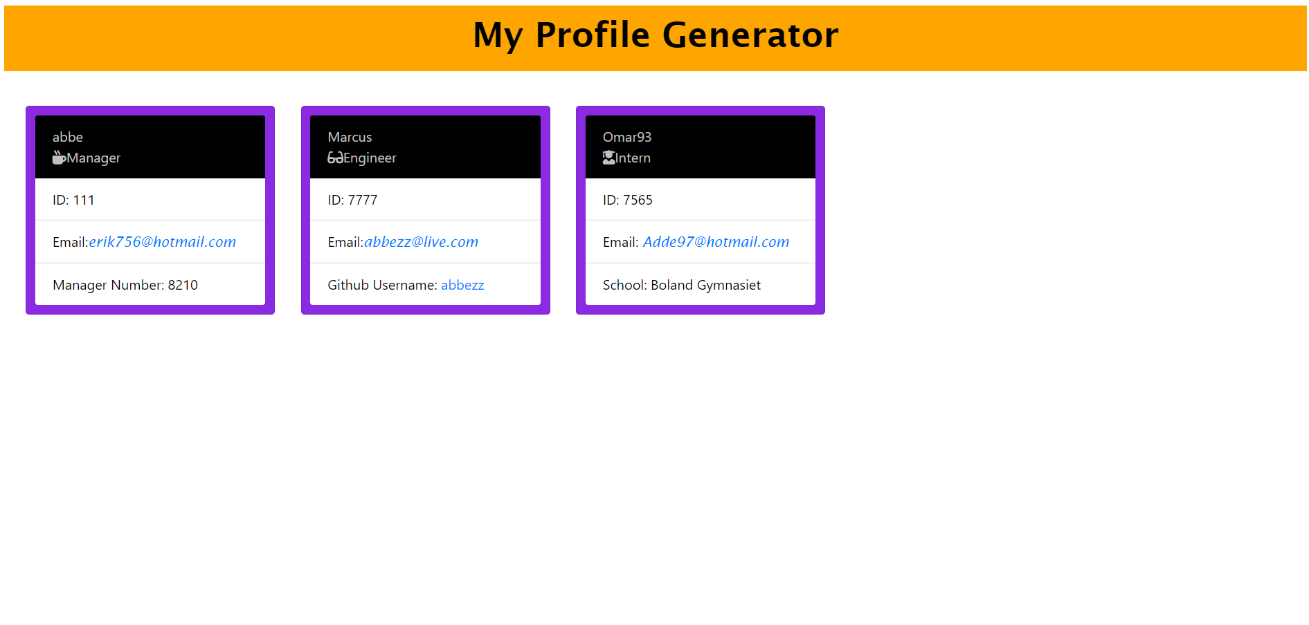 GitHub - abbezz/Team-Profile-Generator