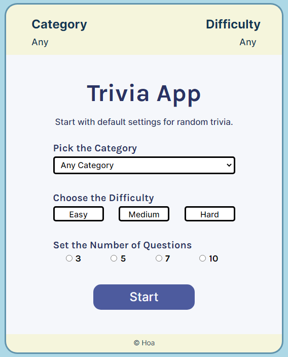 GitHub - hoahdo/trivia-app