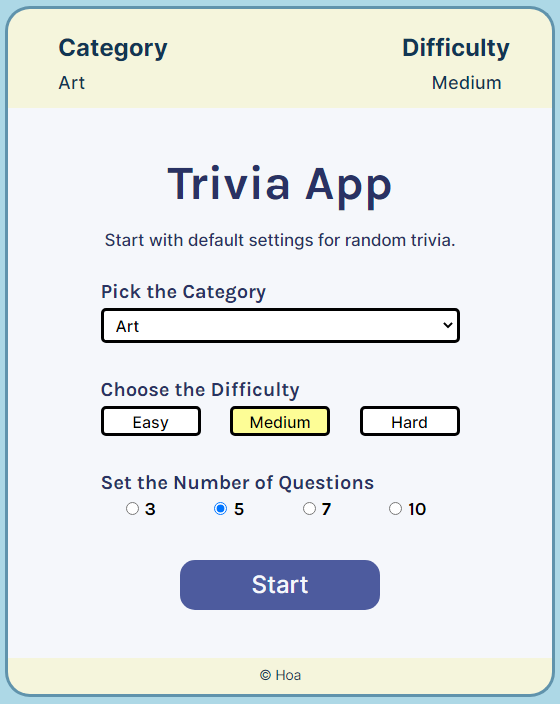 GitHub - hoahdo/trivia-app