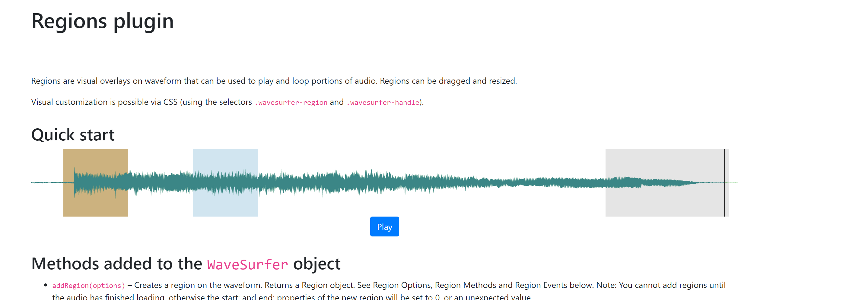 Region selection - scrollbar appears · Issue #1683 · katspaugh/wavesurfer.js · GitHub
