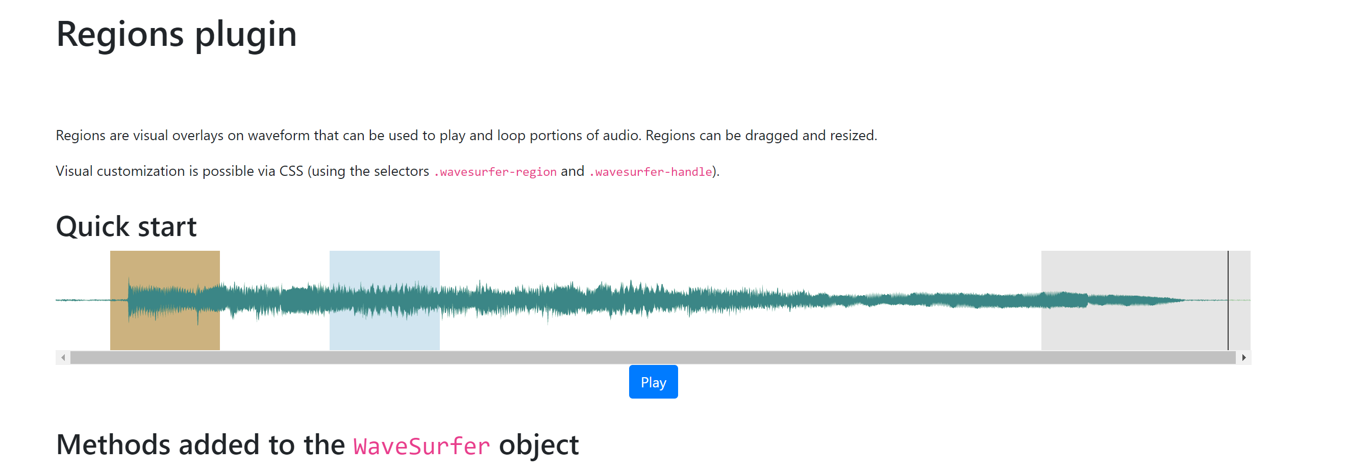 Region selection - scrollbar appears · Issue #1683 · katspaugh/wavesurfer.js · GitHub