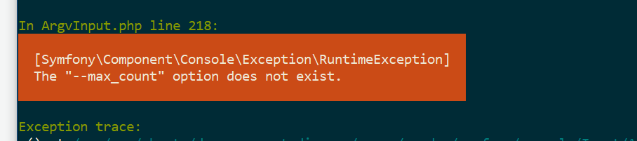 The "--max_count" option does not exist. · Issue #120 · mmucklo/DtcQueueBundle · GitHub