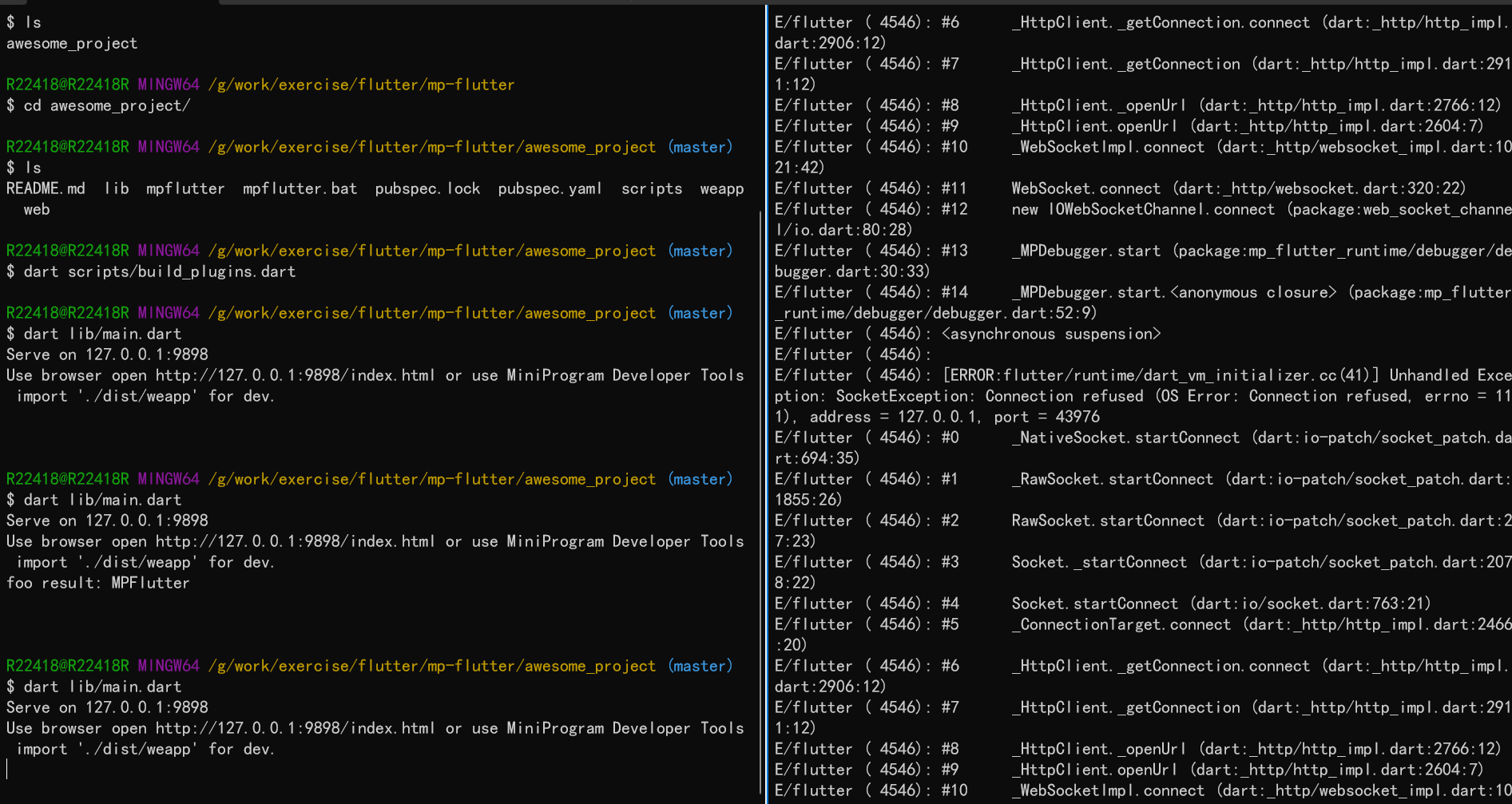 请问flutter Native如何使用，按照文档没跑起来 · Issue 404 · Mpfluttermpflutter · Github 0740