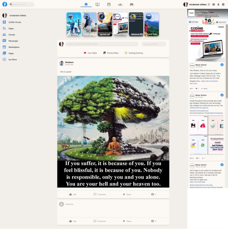 GitHub - S-hub1996/fb-clone: facebook clone by react