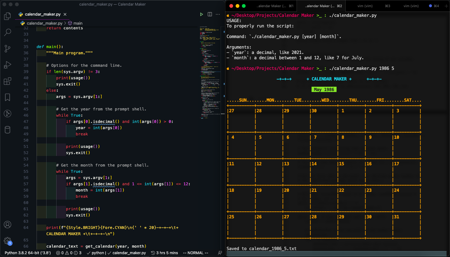 GitHub - tonybnya/python-calendar-maker