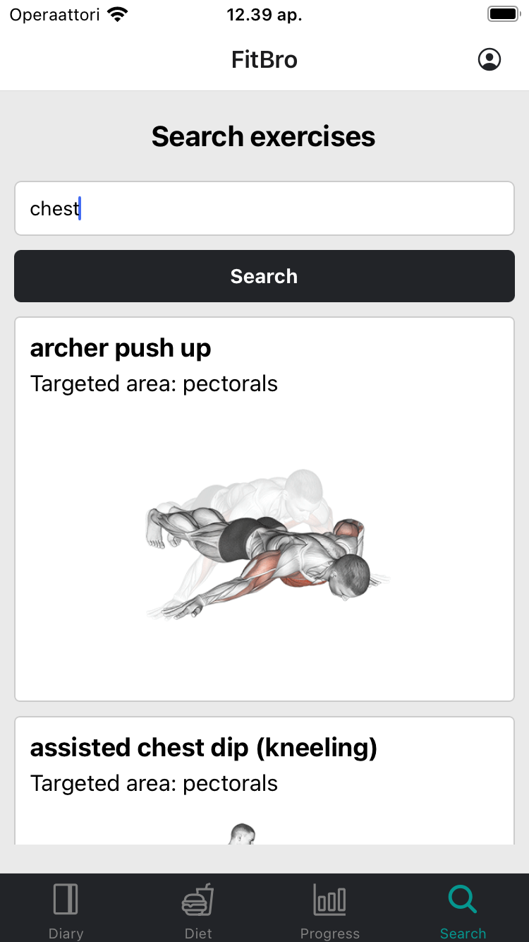 GitHub - aarokkeli/FitBro: Project | Mobile programming course