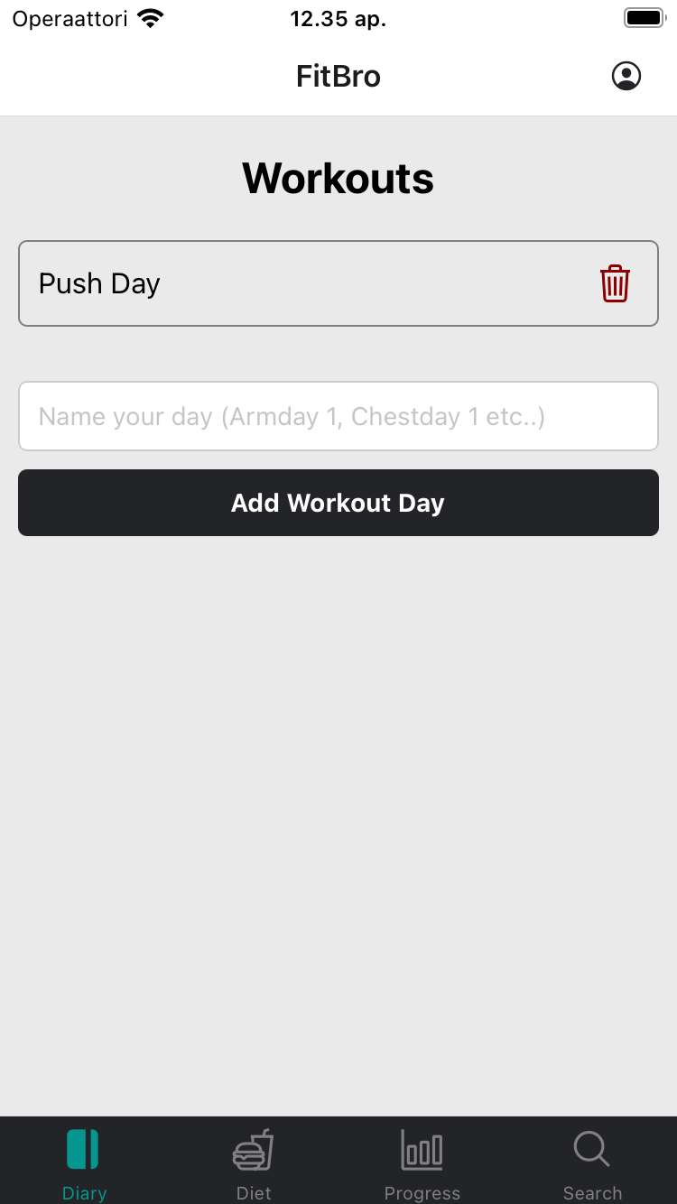 GitHub - aarokkeli/FitBro: Project | Mobile programming course