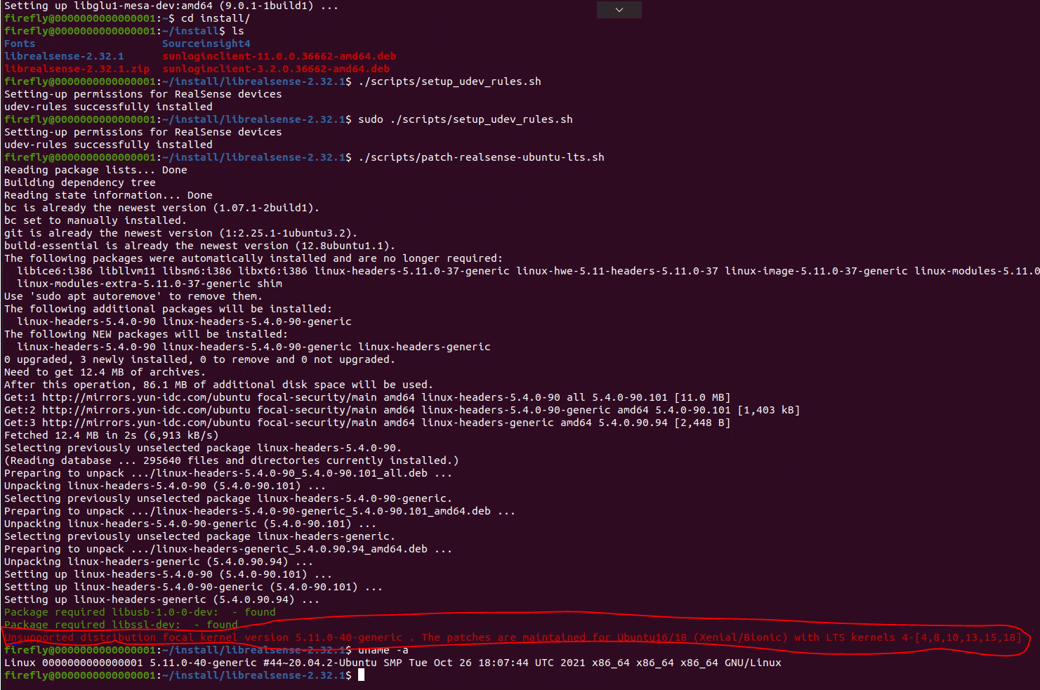 "rs2_pipeline_wait_for_frames - pipe:0x2326020 :Frame didn't arrive within 5000" after running ...