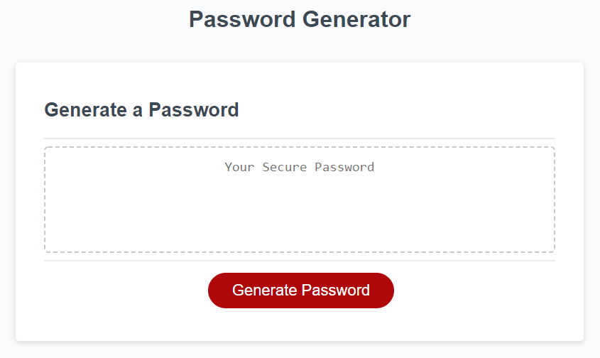 GitHub - ReemMDA99/PasswordGenerator-Reem: Js password generator challenge