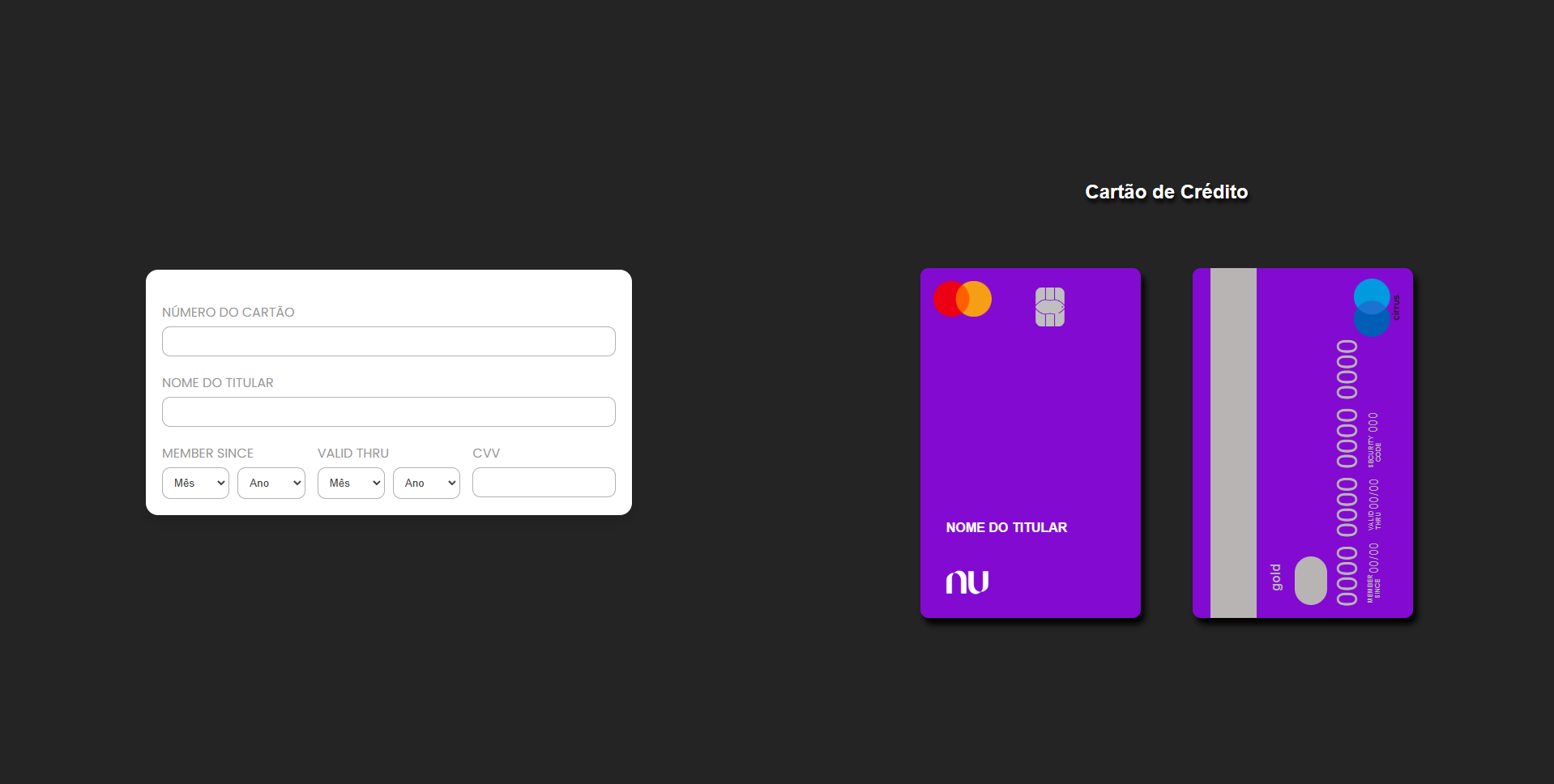 GitHub - FilipeGabrielRocha/cartao-credito: Projeto cartão de crédito