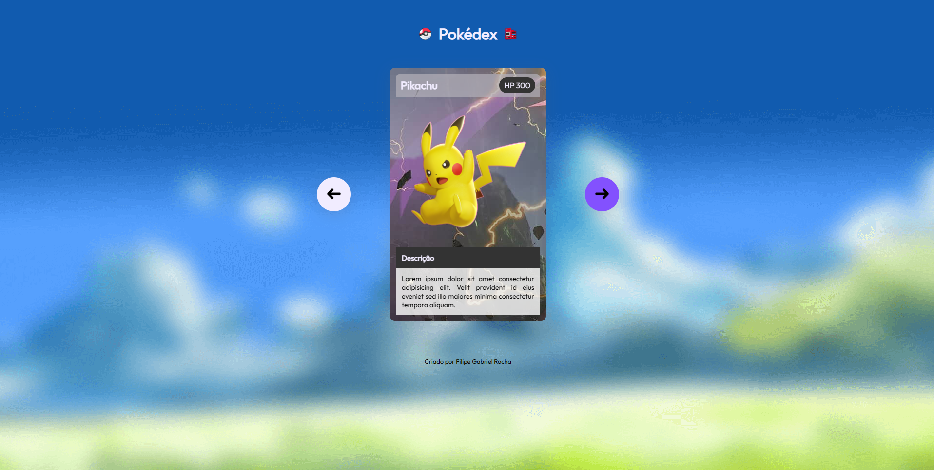 GitHub - FilipeGabrielRocha/mapa-dev-week-pokemon: Projeto de Cartas de Pokemon