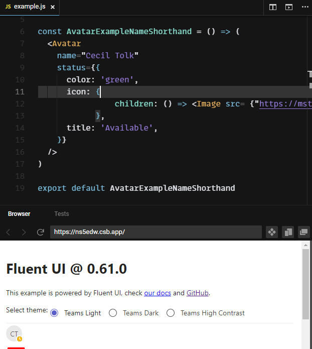 Bug Avatar Status Icon Too Big In Lower Chrome Versions · Issue 25365 · Microsoftfluentui