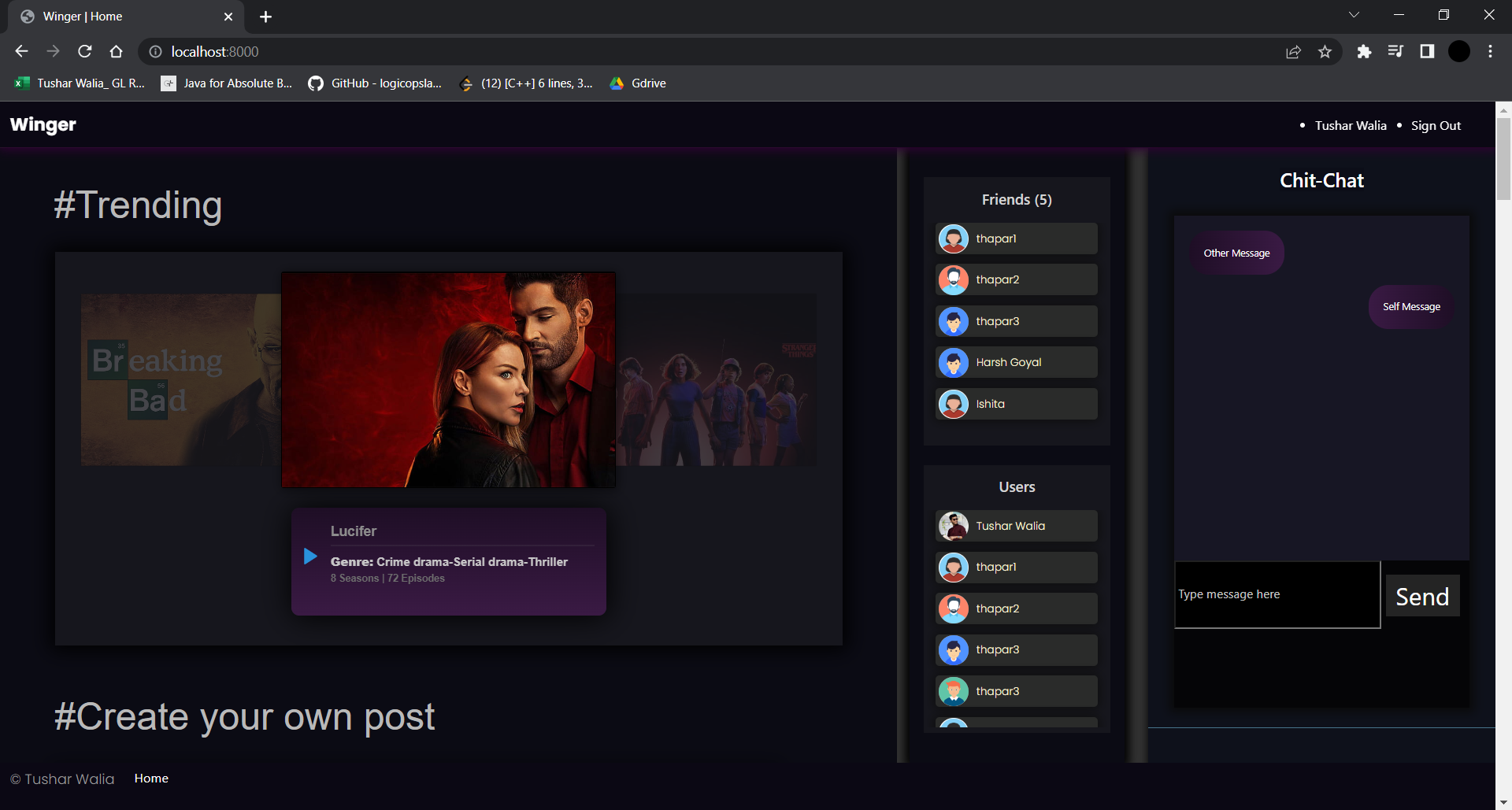 GitHub - tusharwalia/WINGER-College-Community-WebApp-TusharWalia: Social media webapp