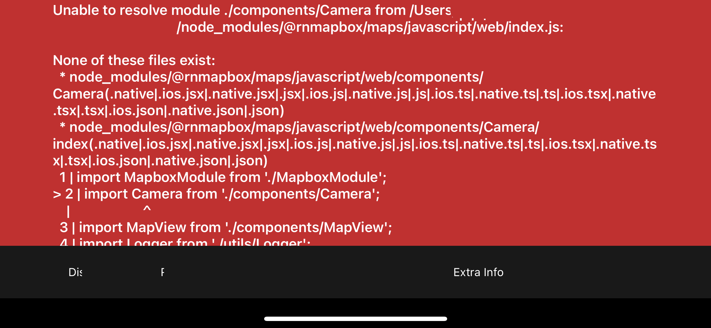 Unresolved Module Camera In 10 0 0 Beta 30 · Issue 2149 · Rnmapbox Maps · Github