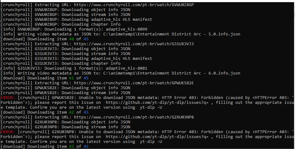Crunchyroll cookie/login not working · Issue #6234 · yt-dlp/yt-dlp · GitHub
