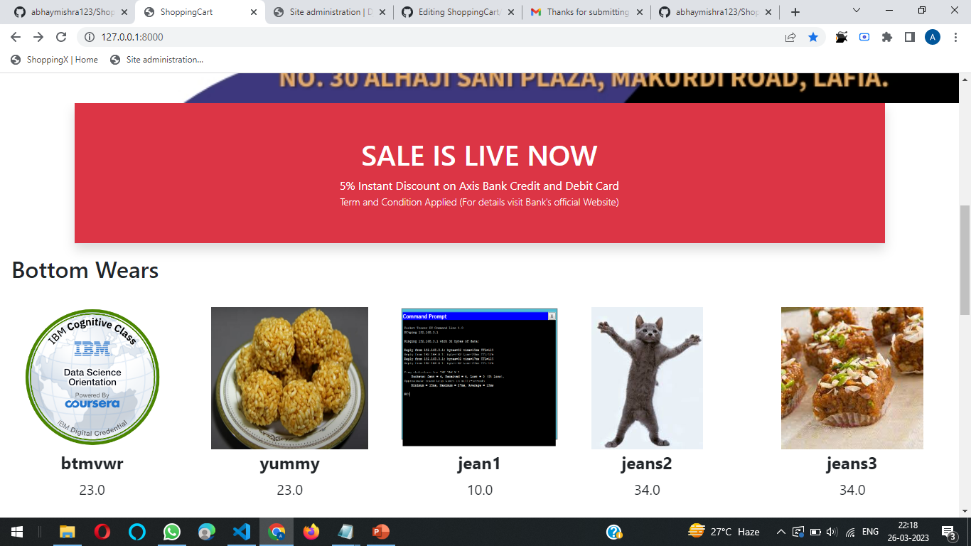 GitHub - abhaymishra123/ShoppingCart