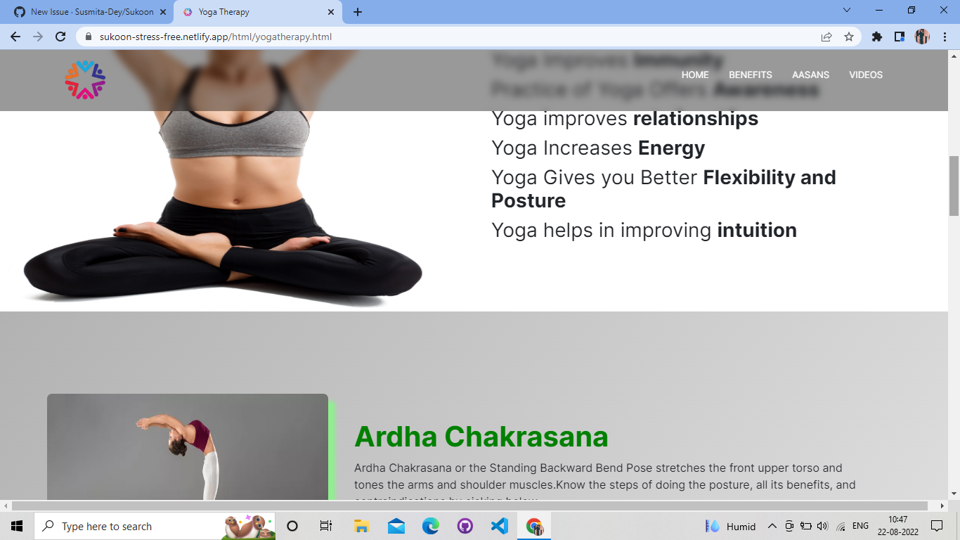 UI of Yoga Therapy page · Issue #299 · Susmita-Dey/Sukoon · GitHub UI of Yoga Therapy page · Issue #299 · Susmita-Dey/Sukoon · GitHub