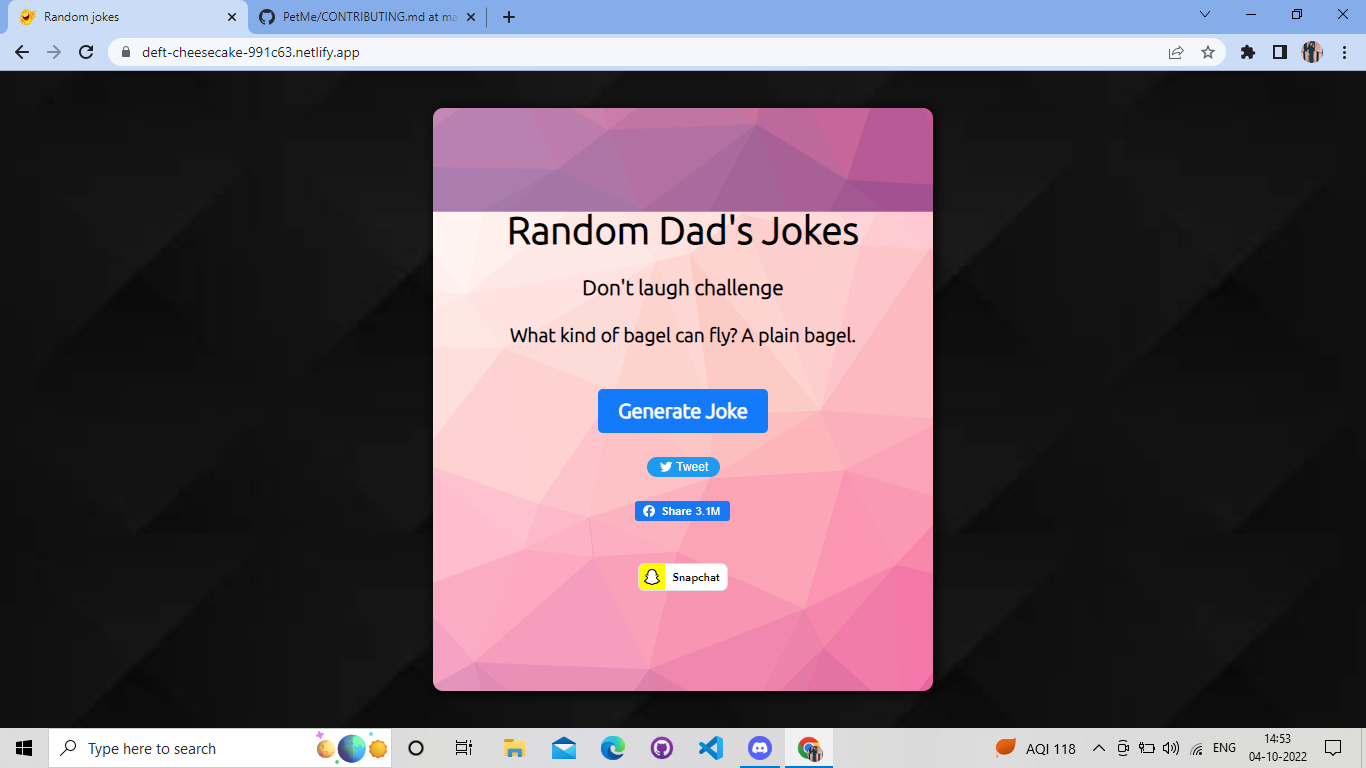 aligning the social icons · Issue #13 · codemaniac-sahil/random_jokes · GitHub