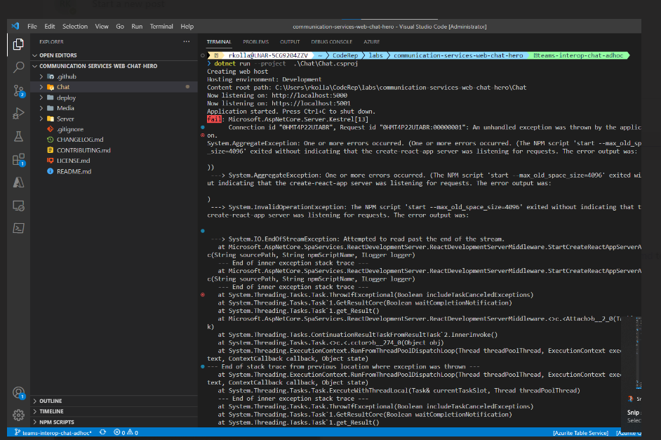 Web-Chat-ACS-Team interop feature · Issue #124 · Azure-Samples/communication-services-web-chat ...