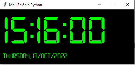 GitHub - DioneVieira/relogio_digital: Relógio Digital Python