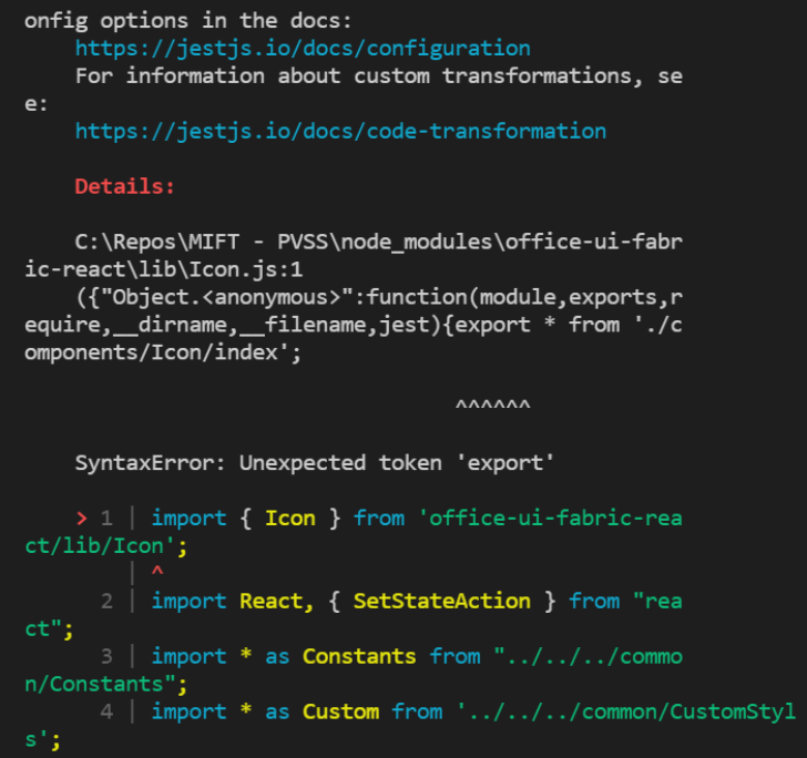 Jest and Enzyme when used with SPFX throws error · Issue #7623 · SharePoint/sp-dev-docs · GitHub