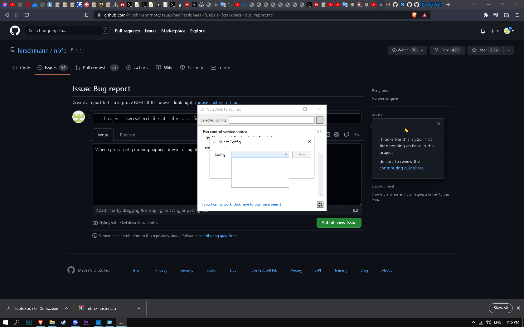 Nothing Is Shown When I Click At Select A Config · Issue 1268 · Hirschmannnbfc · Github 4758