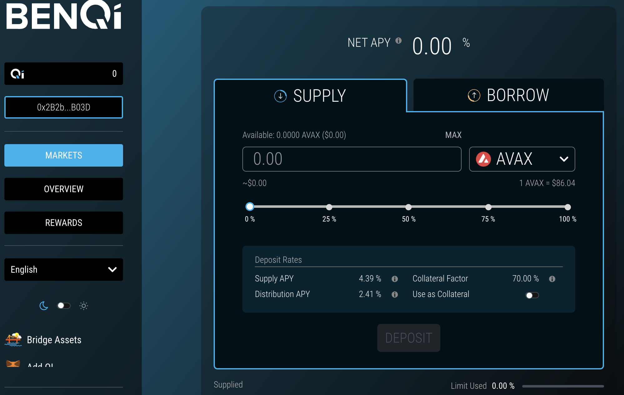 [Bounty] Integrate BenQi, a Non-Costodial Liquidity Market Pool into ...